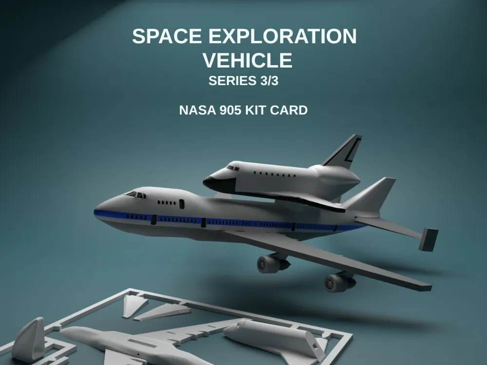 Nasa 905 Kit Card 747 Jumbojet with Spaceshuttle - Free 3D Print Model ...