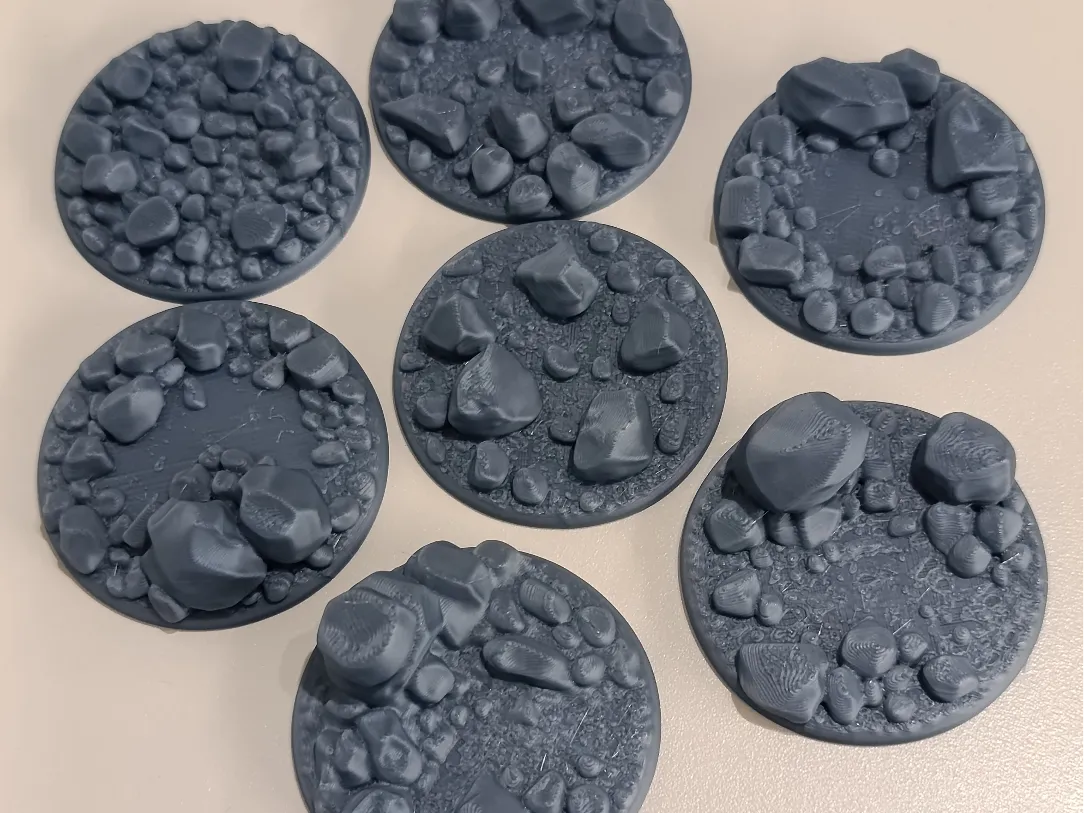 Rocky Display Bases (Set of 7) - Free 3D Print Model - MakerWorld