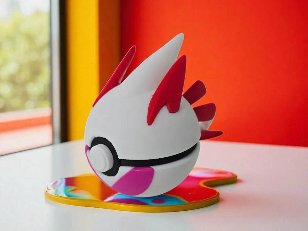 #0249 Shiny Lugia Pokéball - Multiparts by 3D Girl MakerWorld: Download ...