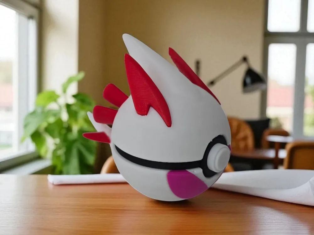 #0249 Shiny Lugia Pokéball - Multiparts by 3D Girl MakerWorld: Download ...