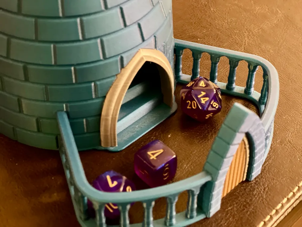 Fantasy Dice Tower Full Color Remixed by A_Desika3D - MakerWorld