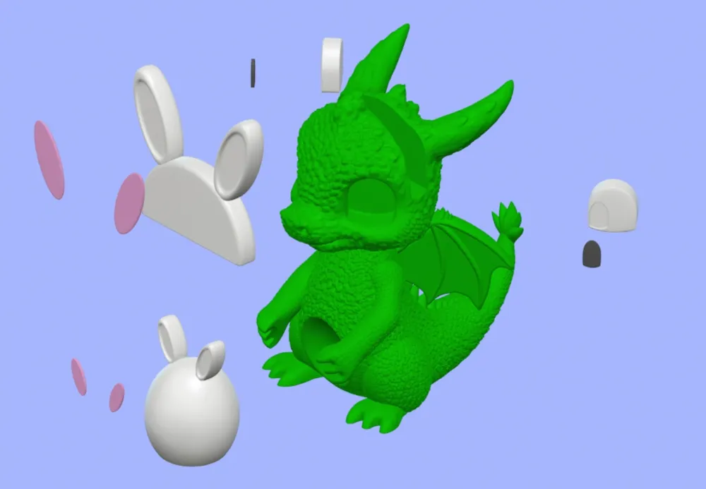 Easter Bunny Dragon by Valkyrie Forge - MakerWorld