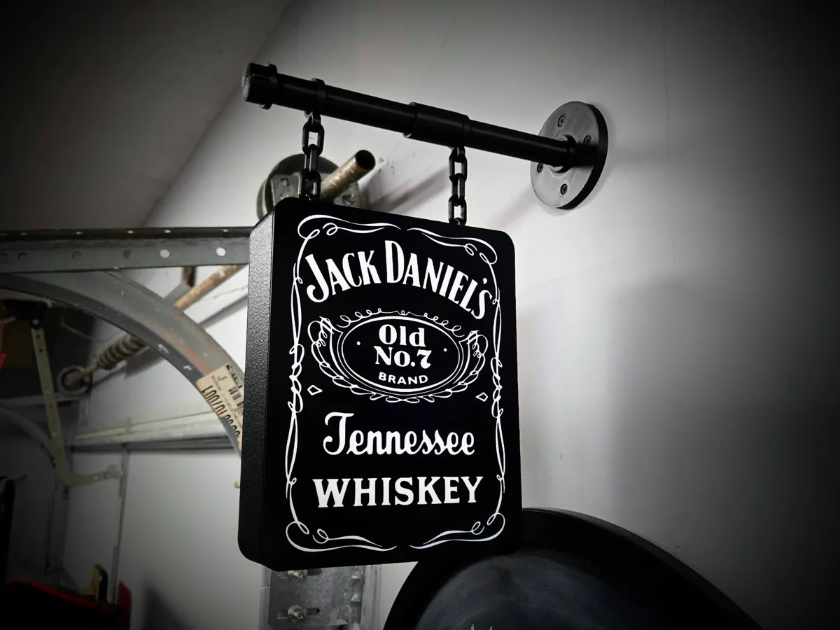 JACK DANIELS ~ Letreiro Luminoso Estilo Pub Pendurado Dupla Face ...