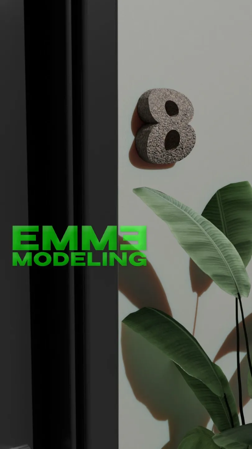 House Number 8 in Modern Rounded Style by emmemodeling MakerWorld: Download Free 3D Models