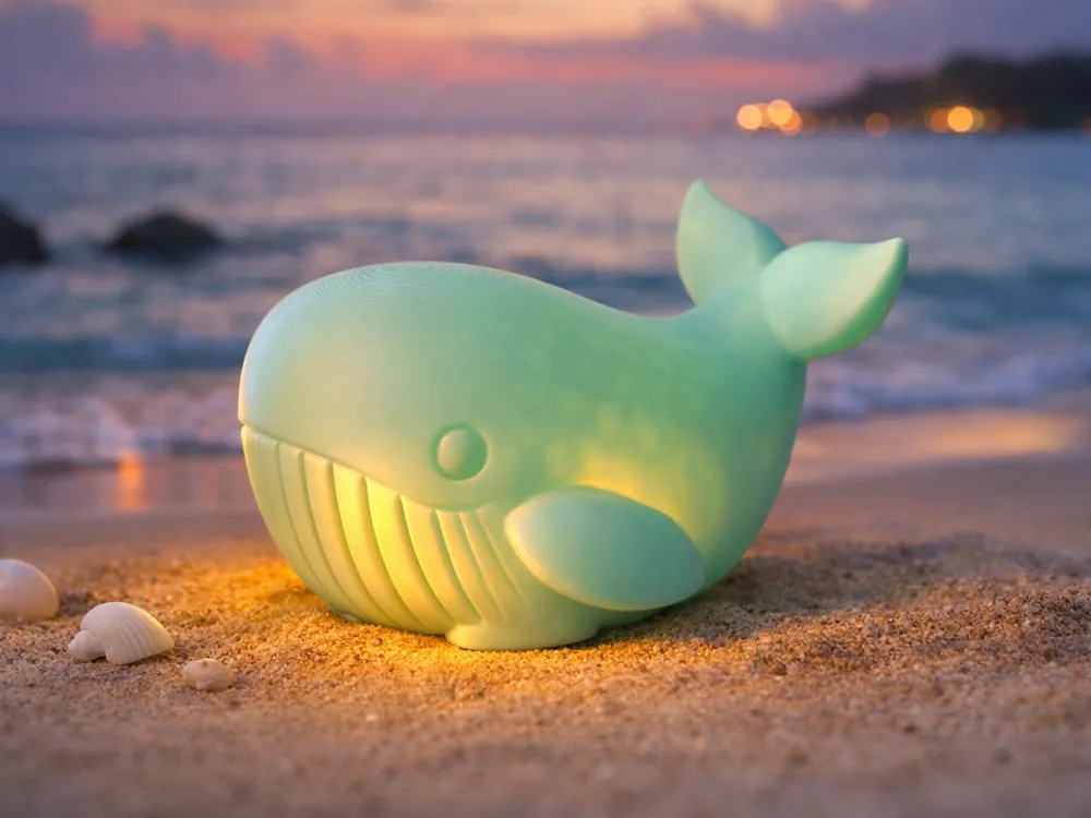 Ocean Whisper Whale Light - Free 3D Print Model - MakerWorld
