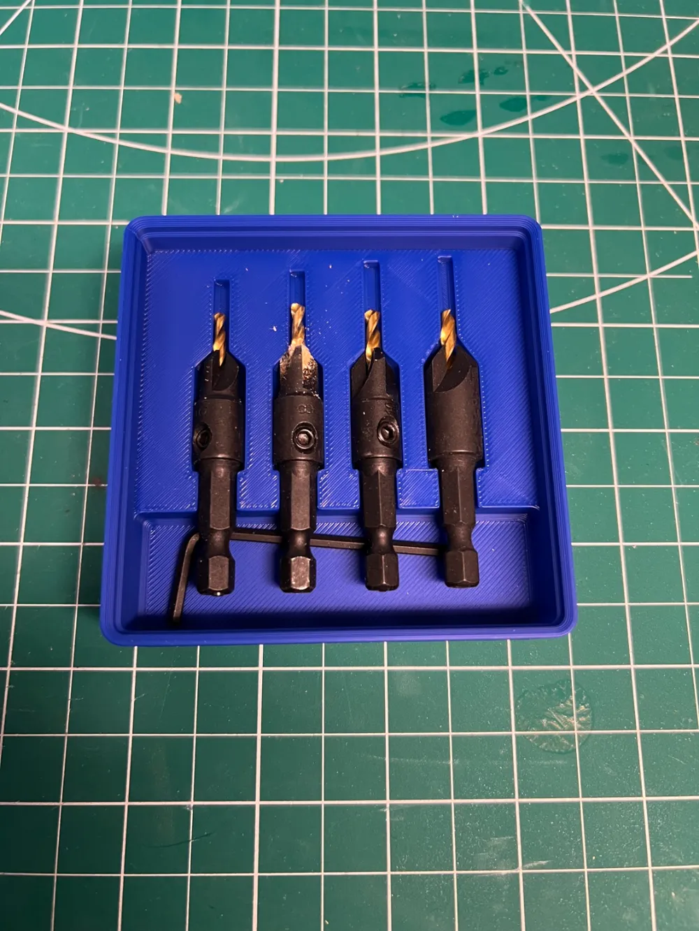 Gridfinity Ryobi 4pc Countersink Drill Bit Holder Remixed by Longracks ...