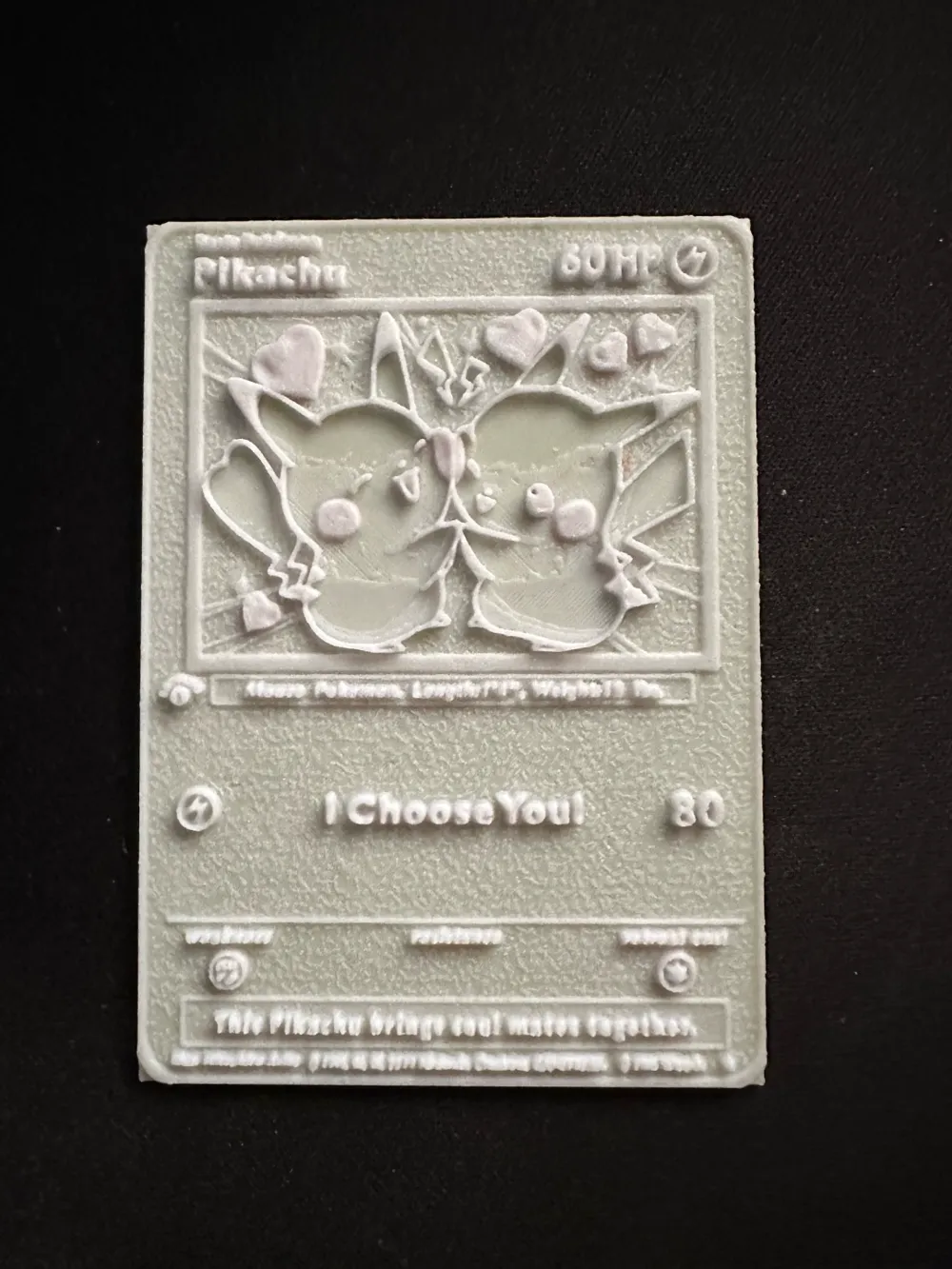 Pikachu Valentines Day 3 Pokemon Card Lithophane by thatguy08 - MakerWorld
