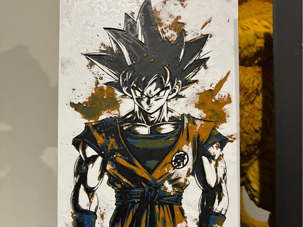 Unique Goku Base Form Hueforge Artwork by FrikZone3D - MakerWorld