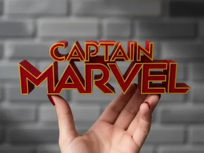 CAPTAIN MARVEL LOGO - Free 3D Print Model - MakerWorld