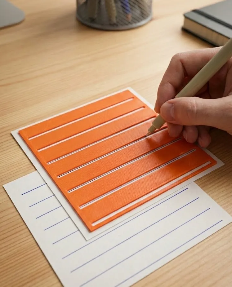 Sticky Note Lined Guide (8.5cm) - Free 3D Print Model - MakerWorld