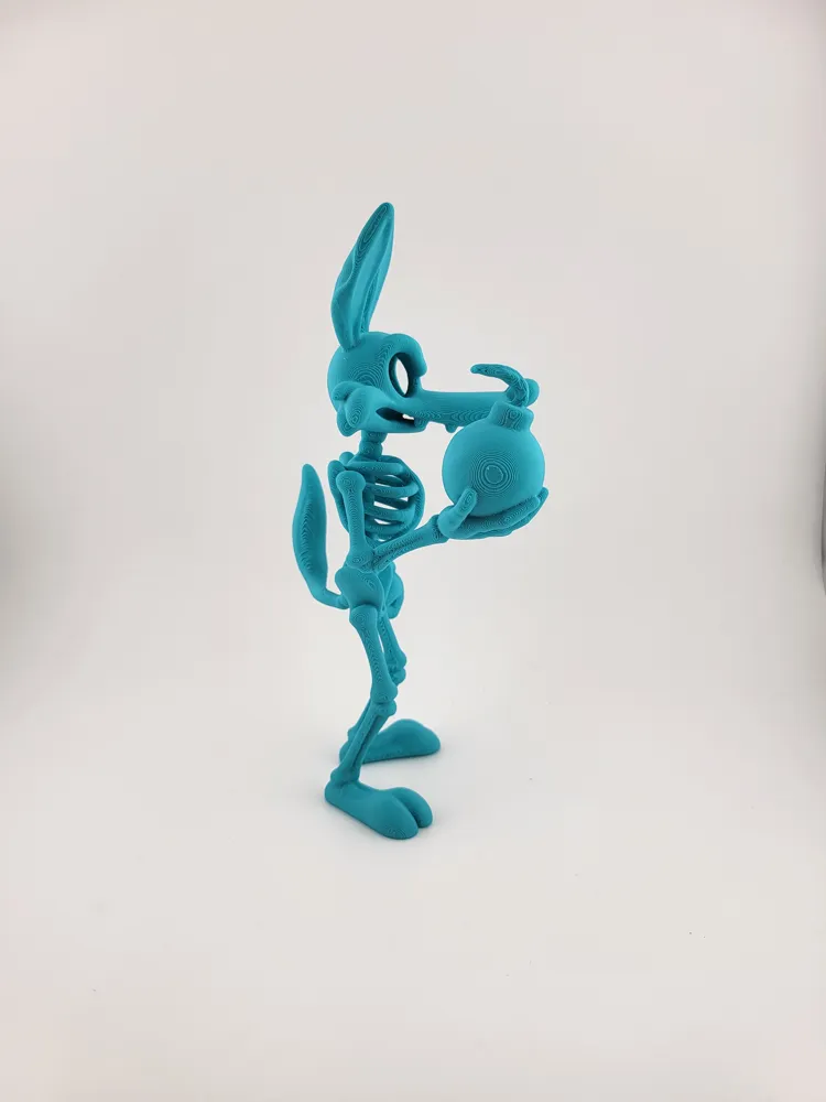 Looney Tunes Wile E. Coyote Skeleton with Bomb - Free 3D Print Model ...