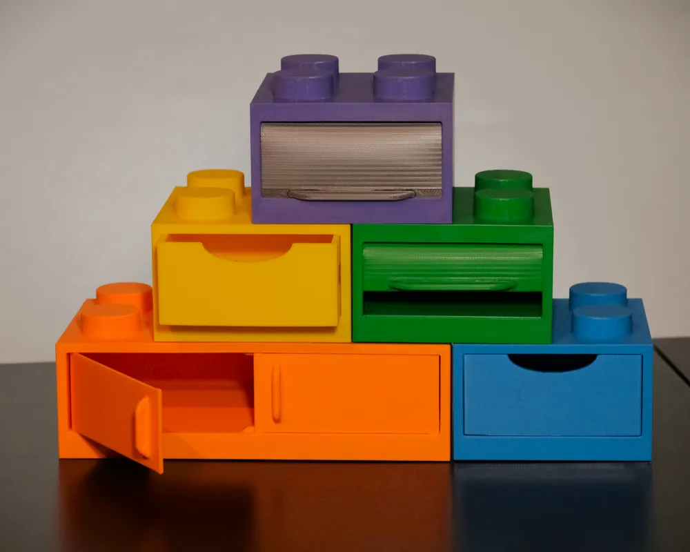 Brick Sliders Stackable Desk Boxes by Sakul MakerWorld: Download Free ...