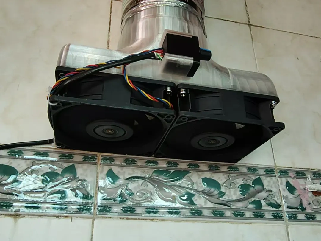 Dual-fan speed-controlled exhaust three-way valve by shark - MakerWorld