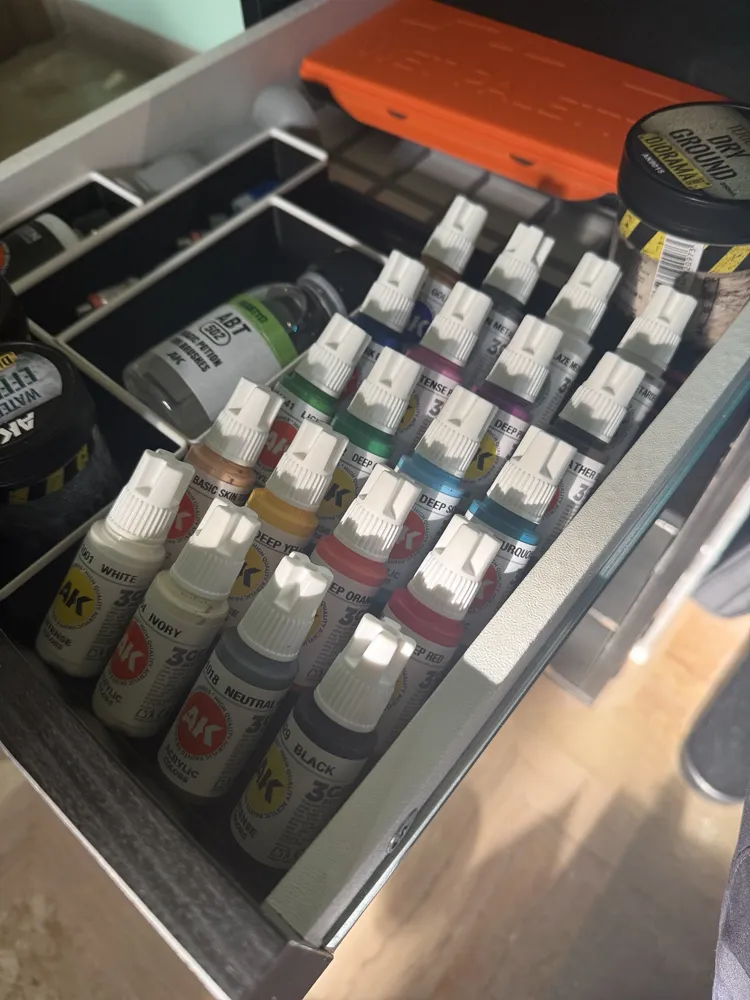 Gridinity Modular Paint Rack - Low Profile - Free 3D Print Model - MakerWorld