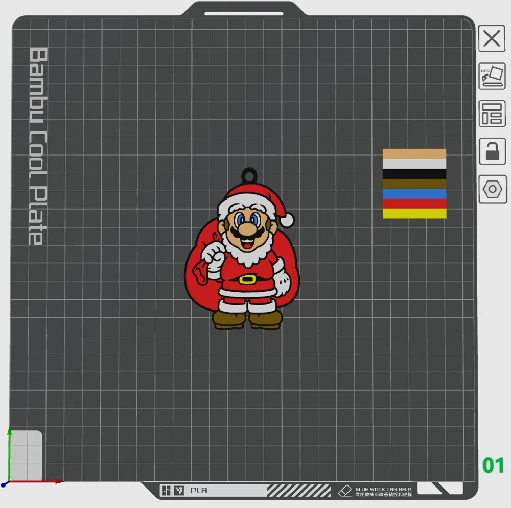 Christmas Santa Mario by Spenny - MakerWorld