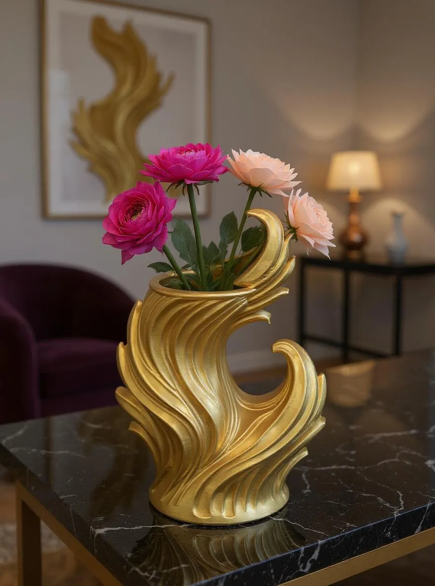 WaveFlame Vase – Artistic 3D-Printed Home Décor - Free 3D Print Model ...