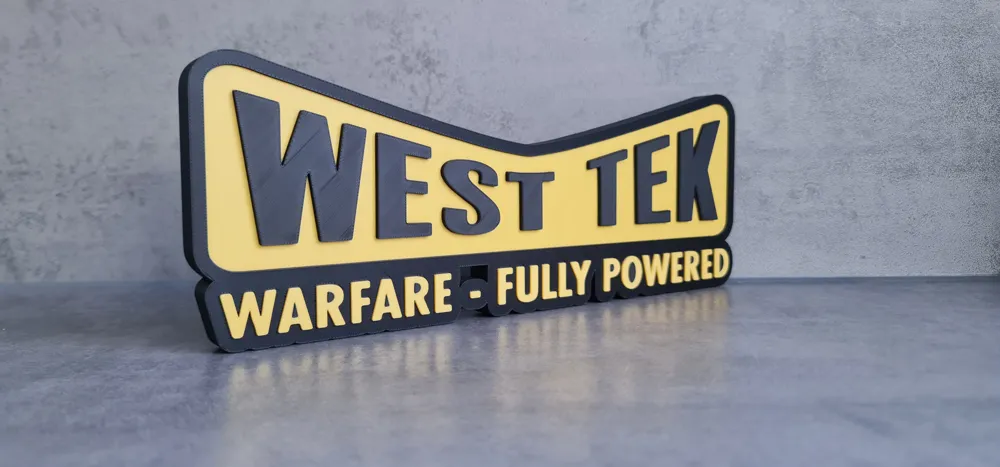 West Tek Fallout Logo / Sign - Free 3D Print Model - MakerWorld