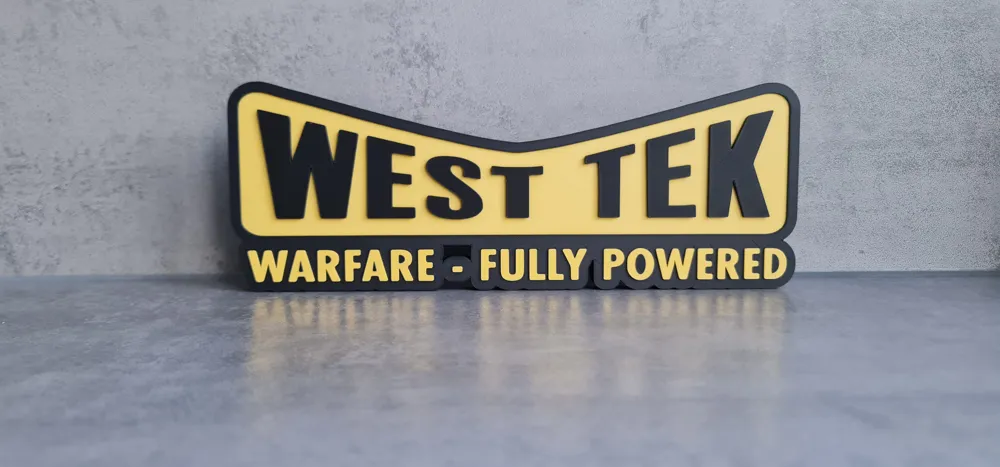 West Tek Fallout Logo / Sign - Free 3D Print Model - MakerWorld