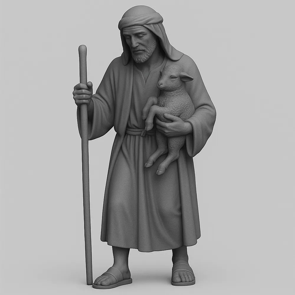Pastore realistico per presepe natività natale - Modello di stampa 3D ...