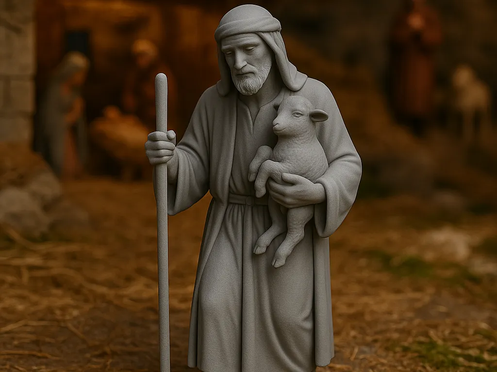 Pastore realistico per presepe natività natale - Modello di stampa 3D ...