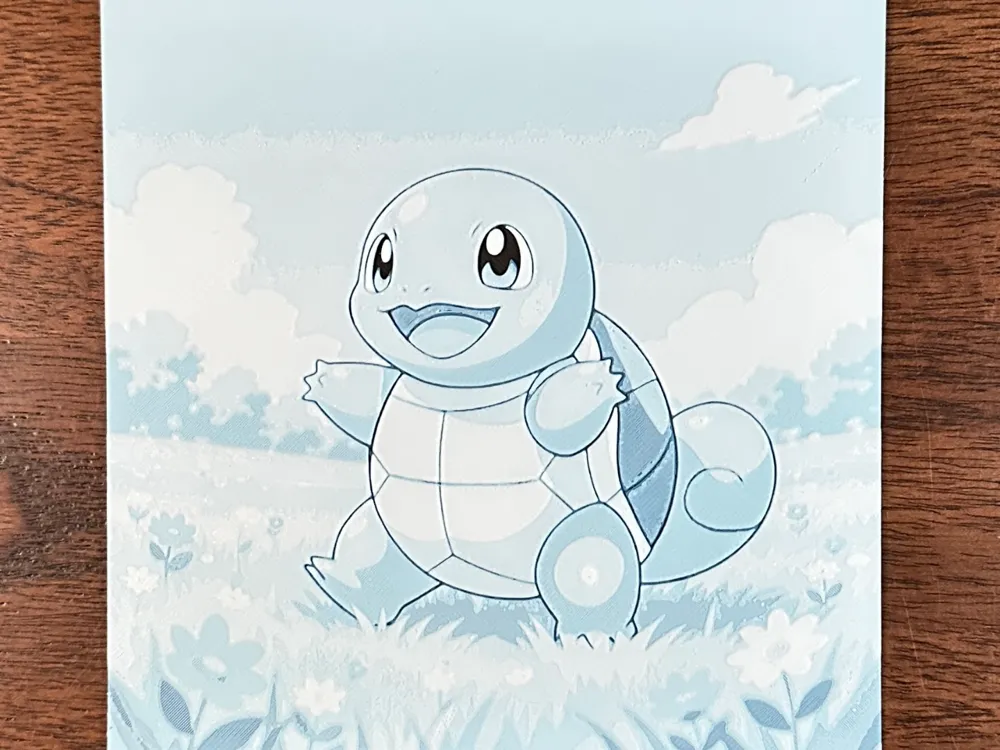 Squirtle Pokemon Art - Free 3D Print Model - MakerWorld
