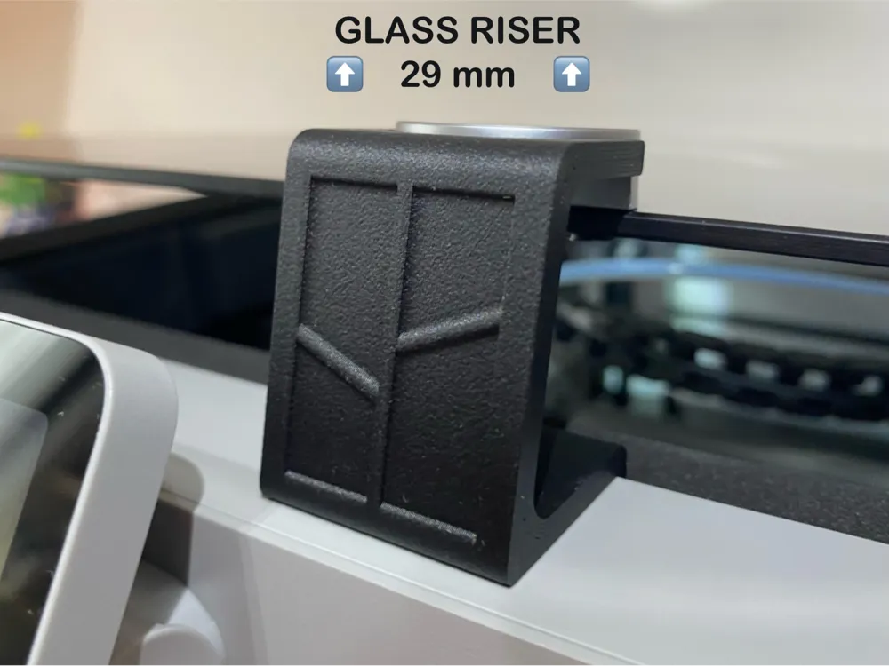 SIMPLE TOP GLASS RISER X1C / P1S by ADL - MakerWorld