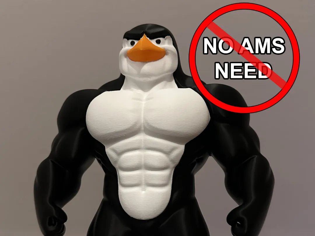 GigaChad Skipper Penguin / NO AMS - Free 3D Print Model - MakerWorld