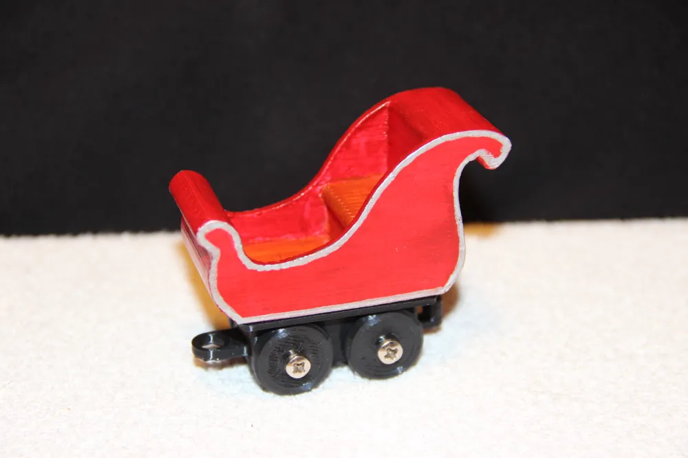 Tiny Train Santa's Sleigh by Wood & Handcraft - MakerWorld