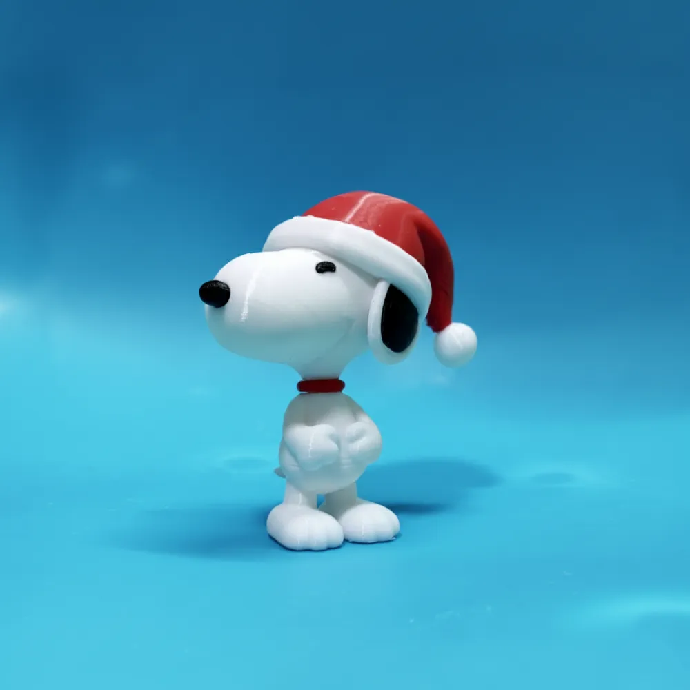 NO AMS - Xmas Snoopy - Free 3D Print Model - MakerWorld