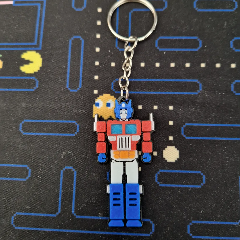 Transformers Optimus Prime 8 Bit Pixel Keyring by EmBy Designs - MakerWorld