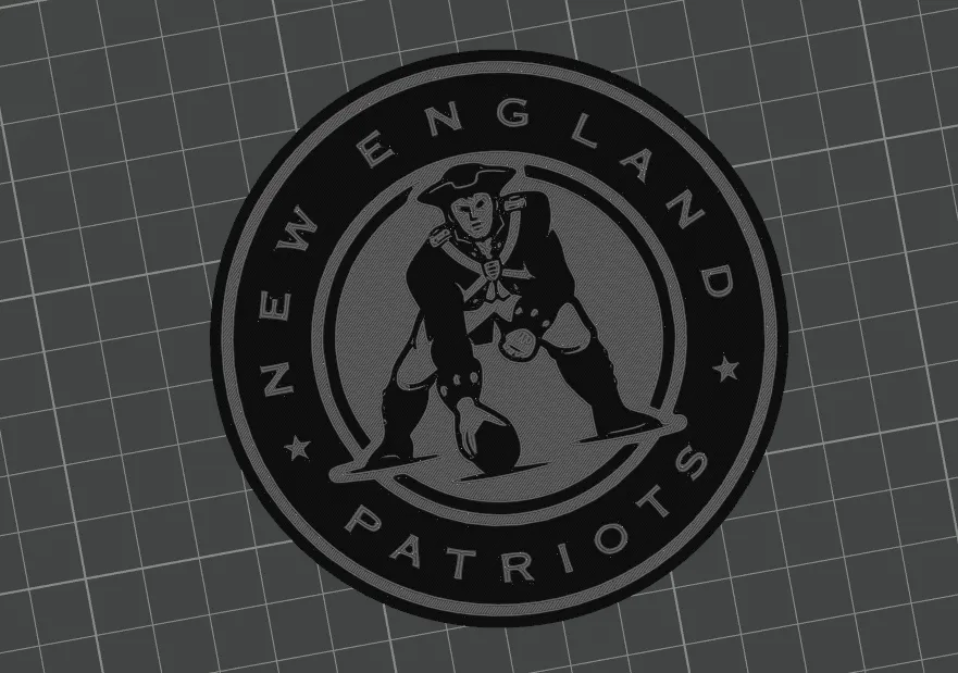 retro patriots two tone coaster by svest1466 - MakerWorld