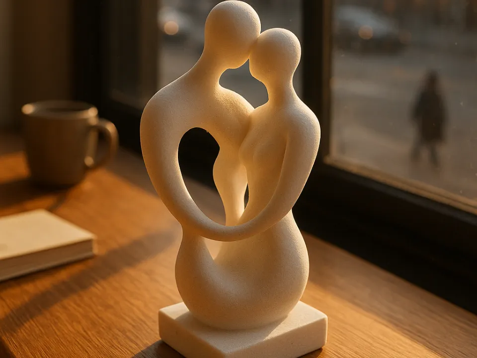 Minimalist Abstract Couple Sculpture Nordic Style by Yimpres3d ...