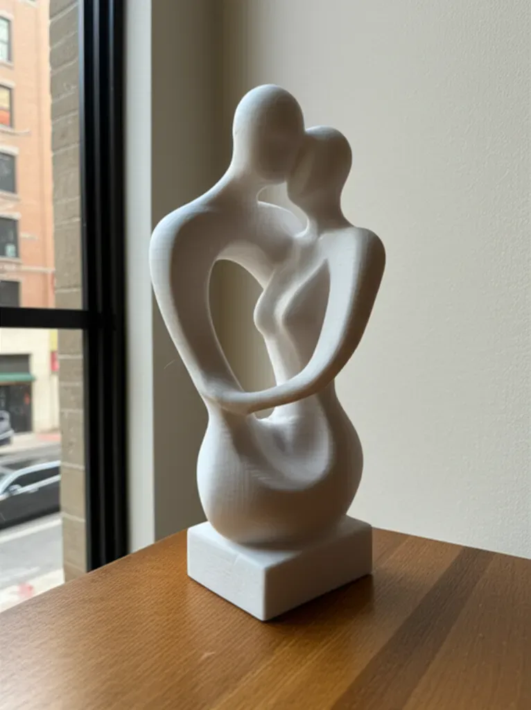 Minimalist Abstract Couple Sculpture Nordic Style by Yimpres3d ...