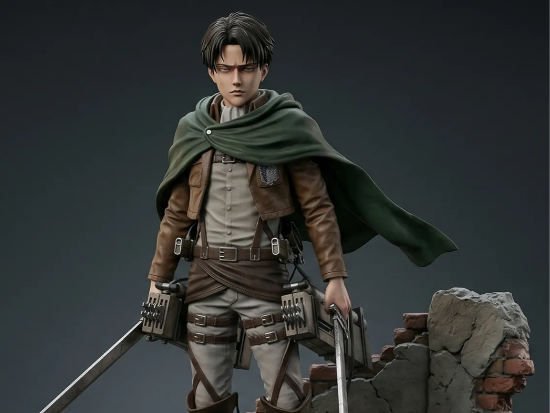 Estatua Épica de Levi Ackerman (Ataque a los Titanes) - Modelo de ...