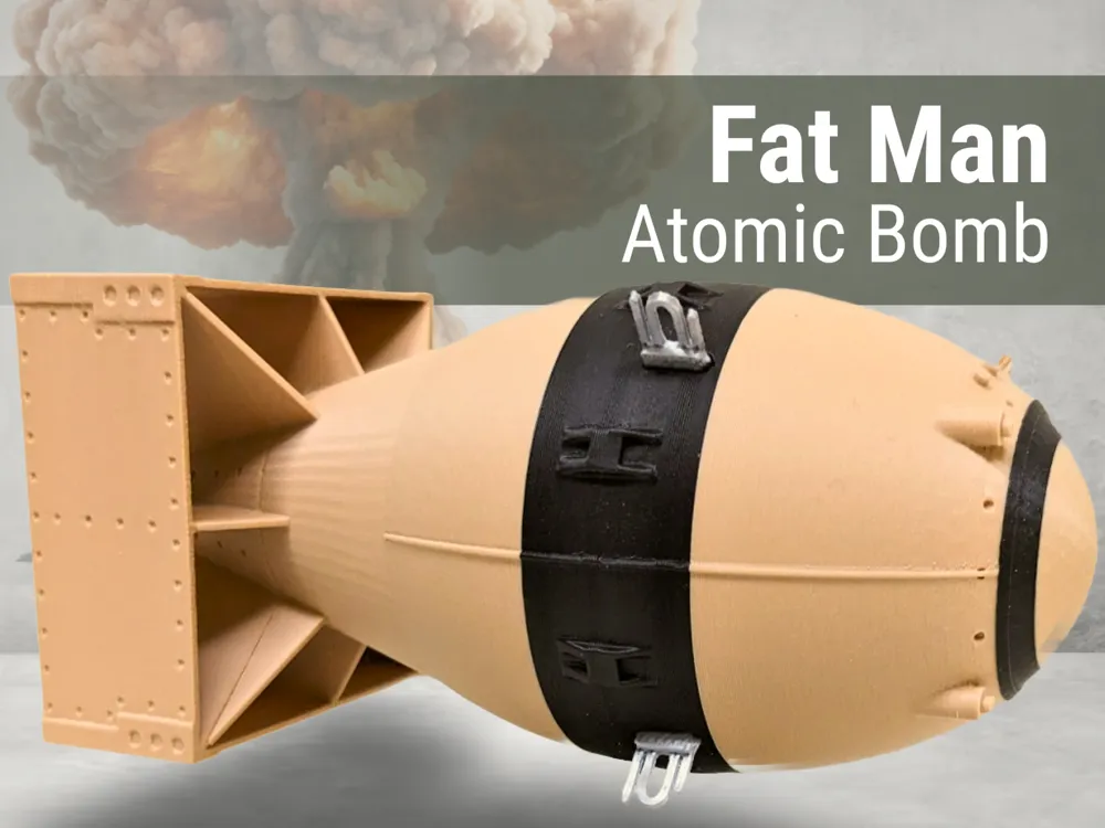 Fat Man WWII | World's Second Use of Atomic Bomb - Free 3D Print Model ...