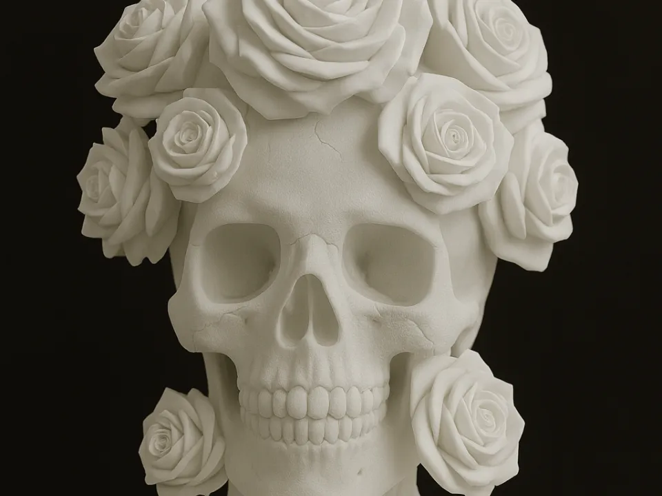 Skull & Roses – Elegance and Decay by Disaster MakerWorld: Download Free 3D Models
