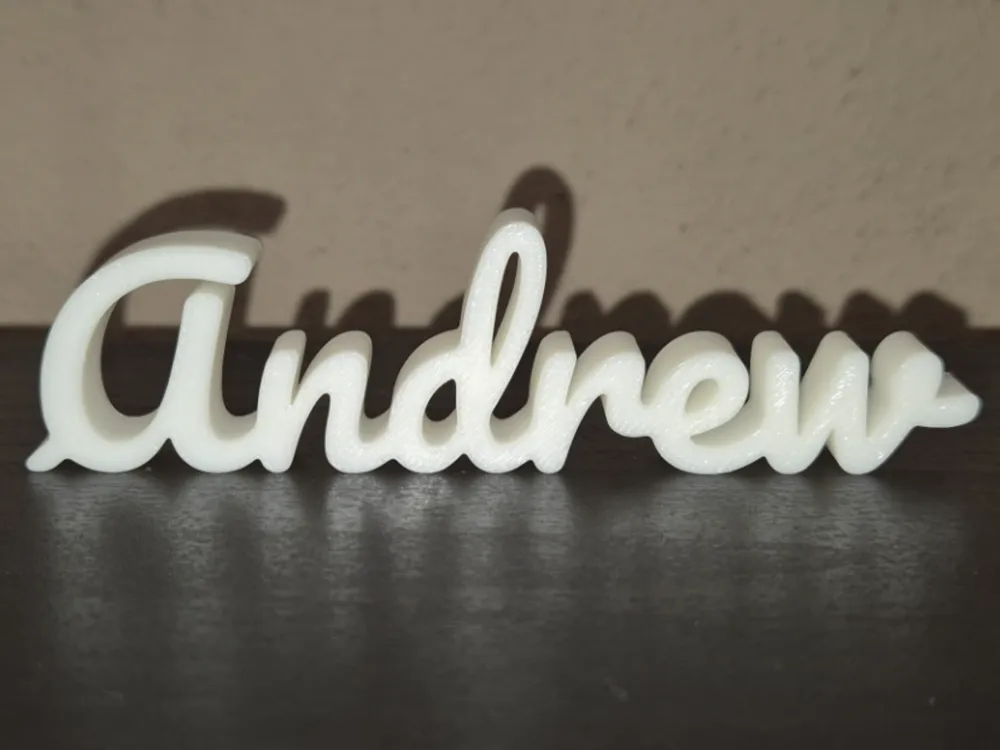 Andrew Name Sign Display Decor - Free 3D Print Model - MakerWorld