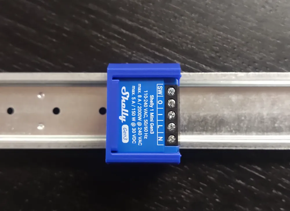 Shelly 1 Mini Gen3 DIN-Rail Holder Mount Bracket by BasementLAB ...