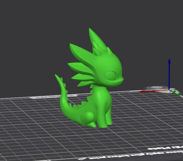 Cute Dragon – Adorable 3D Printed Fantasy Figurine - Free 3D Print ...