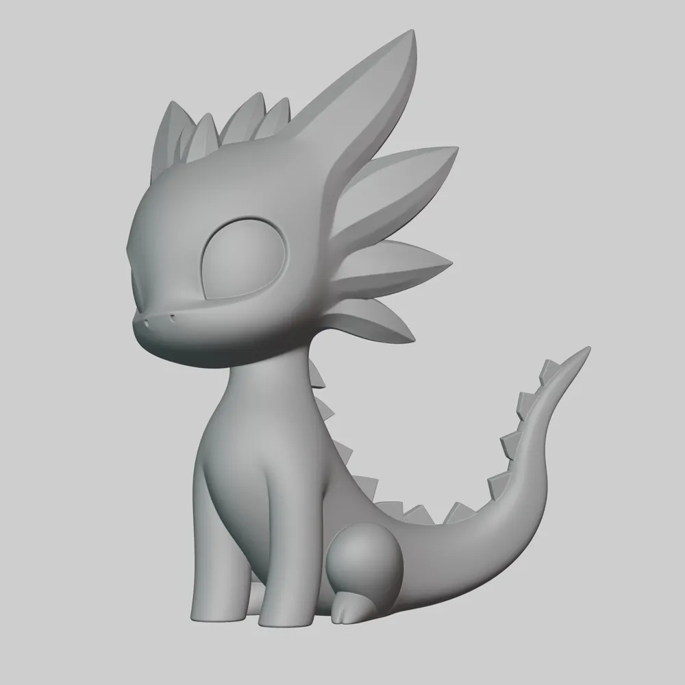 Cute Dragon – Adorable 3D Printed Fantasy Figurine - Free 3D Print ...