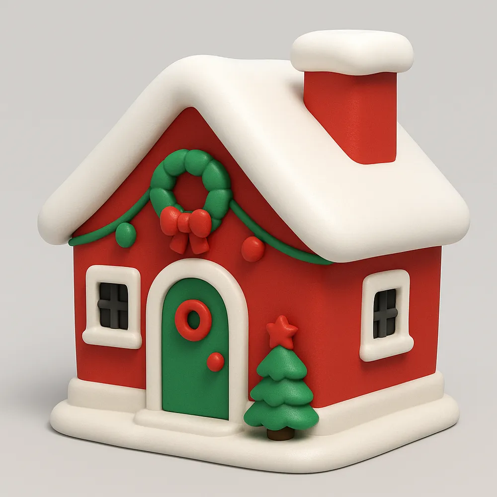 Christmas House - Free 3D Print Model - MakerWorld