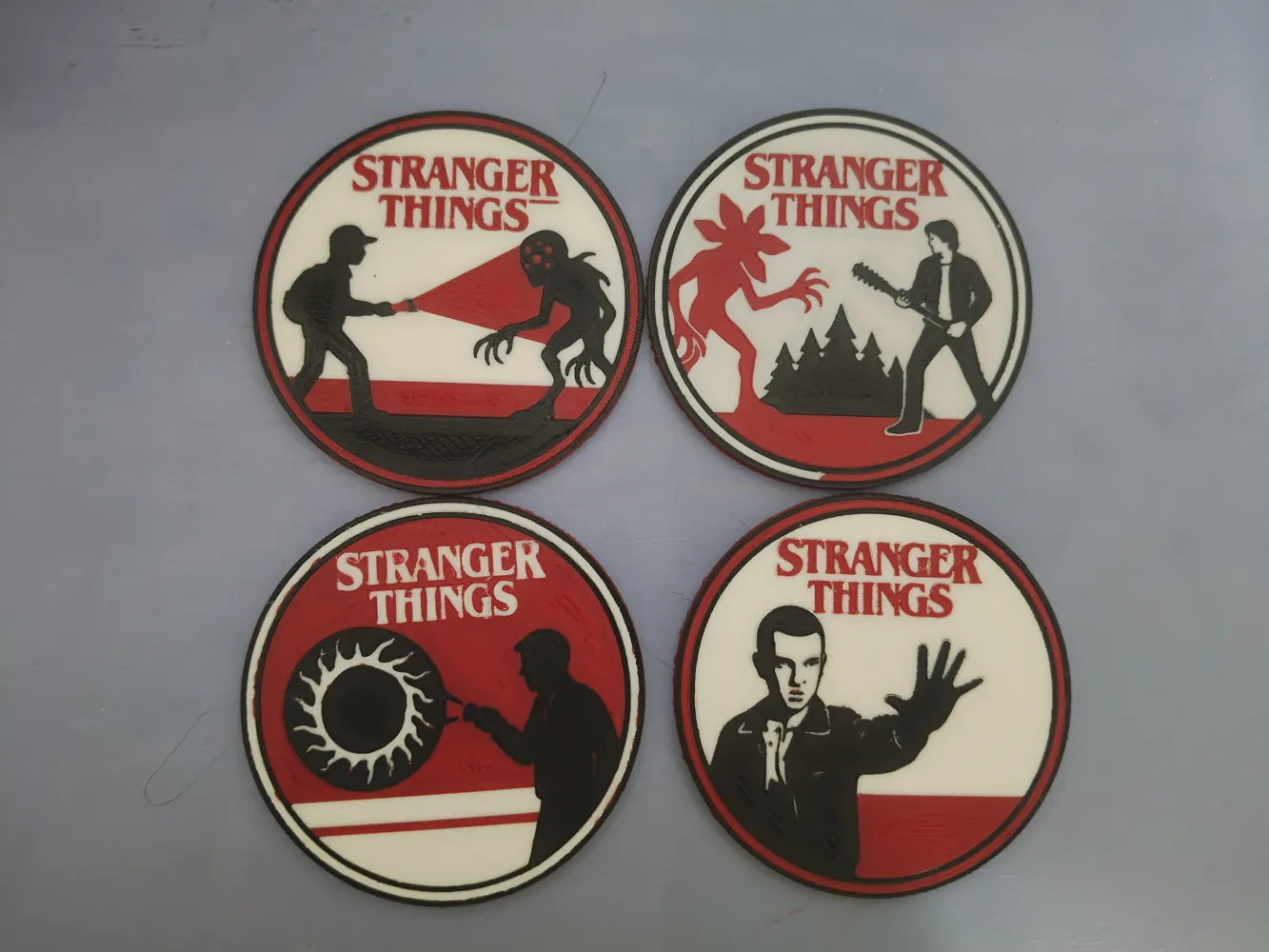 Stranger Things Coaster Set - Free 3D Print Model - MakerWorld
