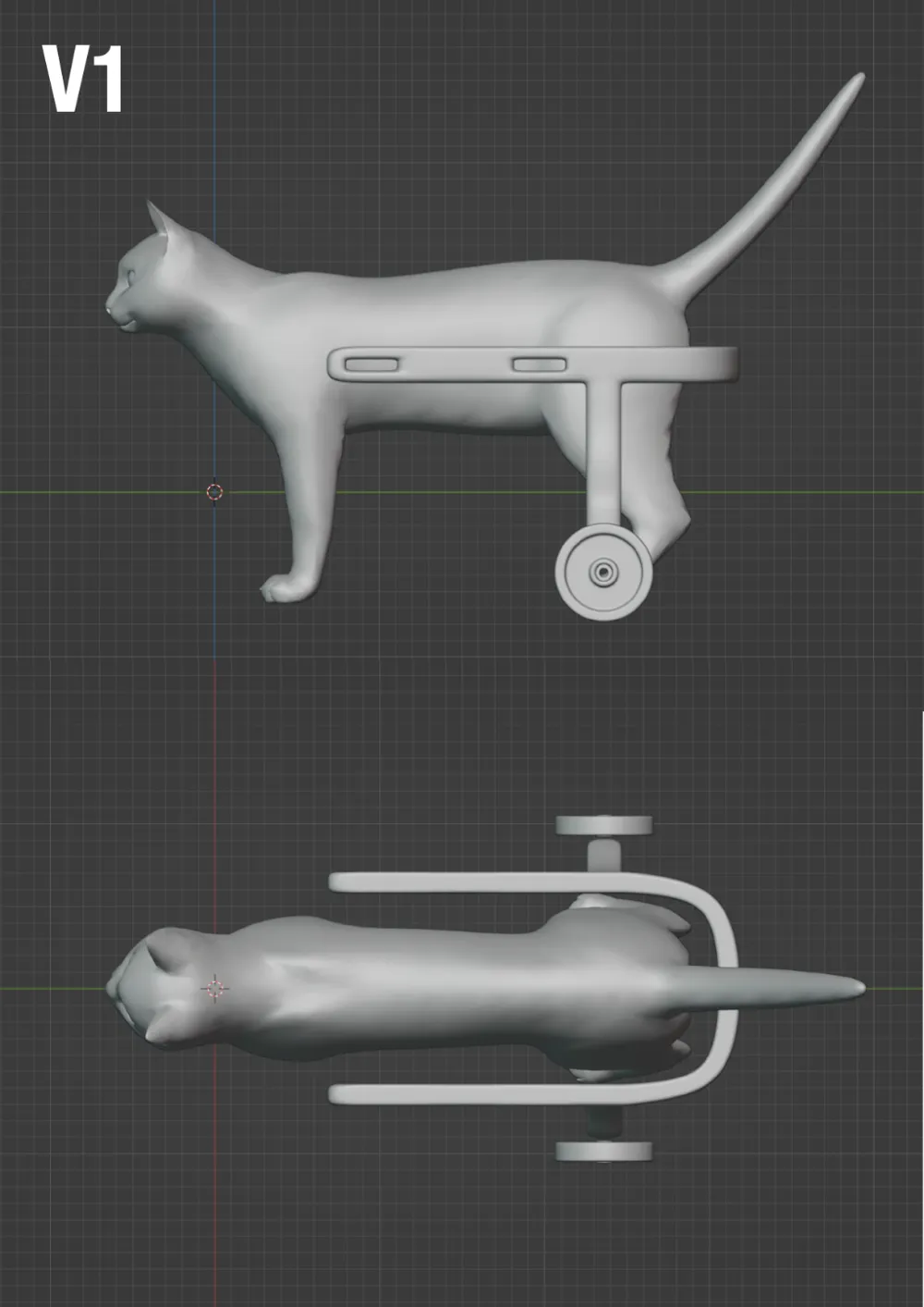 Cat Wheelchair by ac.design3D MakerWorld: Download Free 3D Models