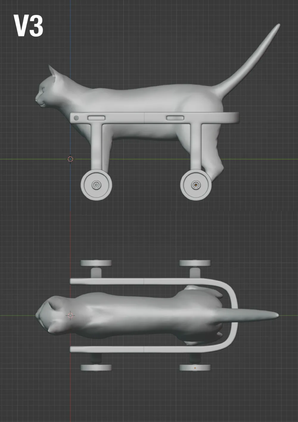 Cat Wheelchair by ac.design3D MakerWorld: Download Free 3D Models