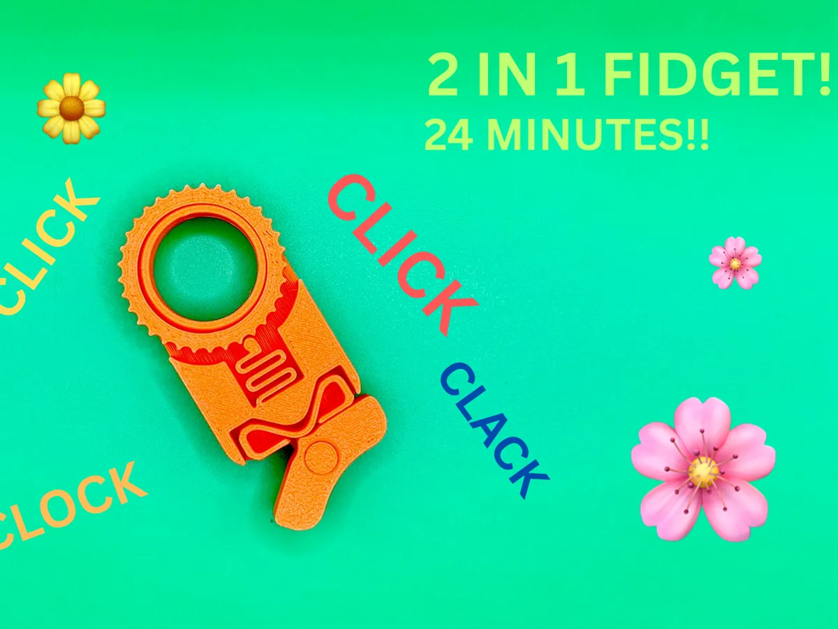 2 in 1 Clicker + Switch! 24 min print in place! - Free 3D Print Model ...
