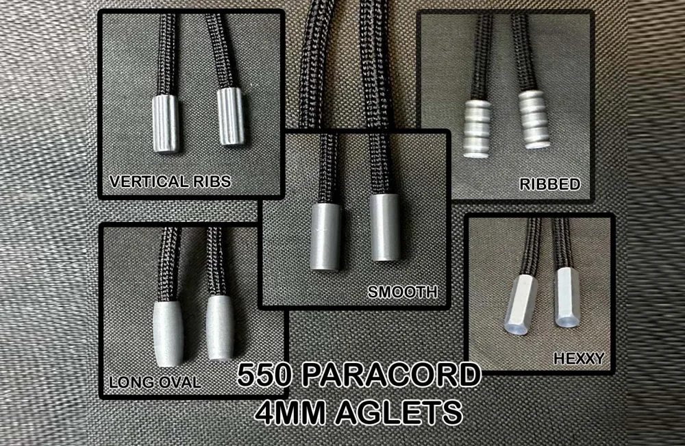 550 Paracord 4mm Aglets - Glue on Ends - 5 Styles - Free 3D Print Model ...