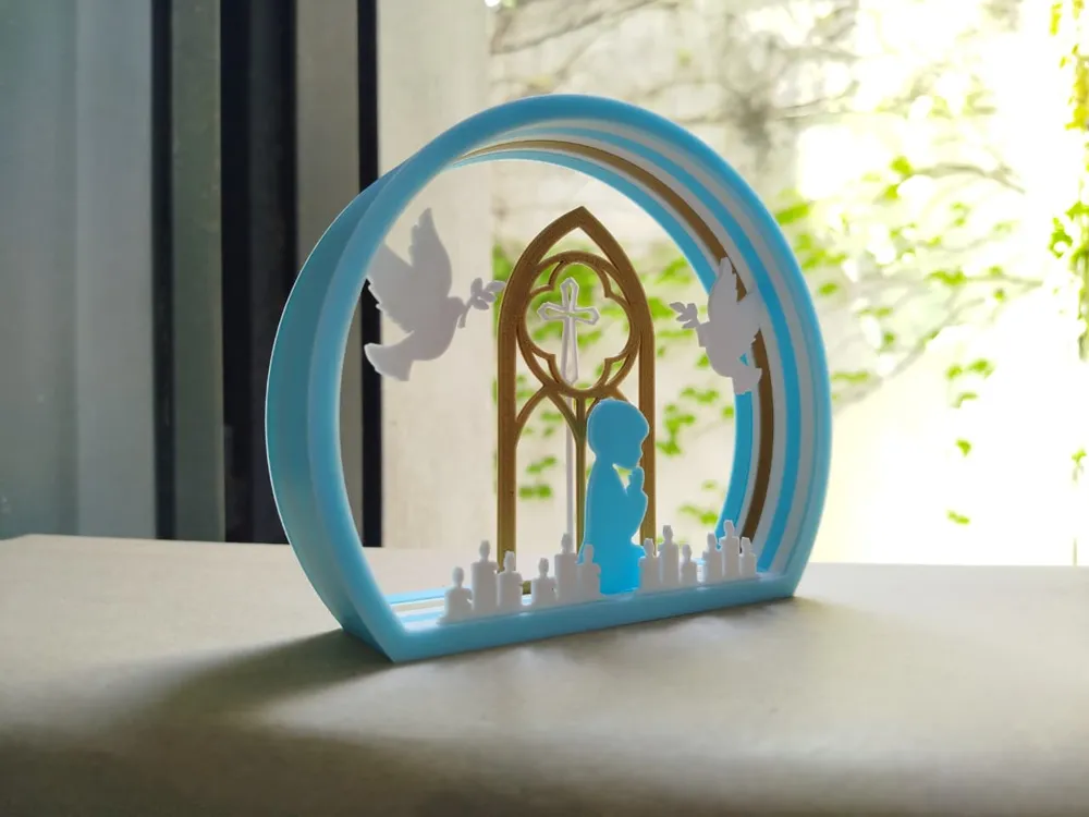 Shadow box communion - baptism - shadow box - Free 3D Print Model ...
