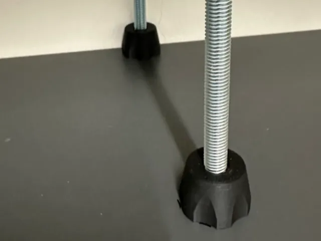 M10 adjustable foot for threaded rod shelf + cover by 3Dbehr - MakerWorld
