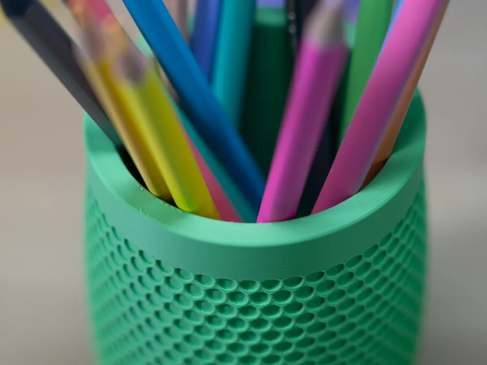 Textured Trio: Geometric Pen Holders by Rox3D MakerWorld: Download Free ...
