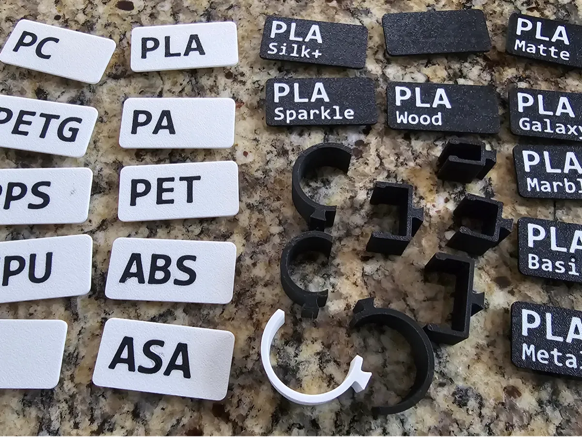 Filament Labeling System - For Rods or Shelves - Free 3D Print Model ...